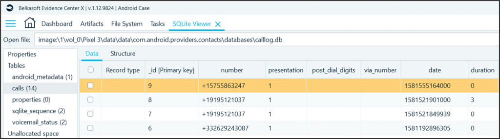 Activity - Call History : SUMURI