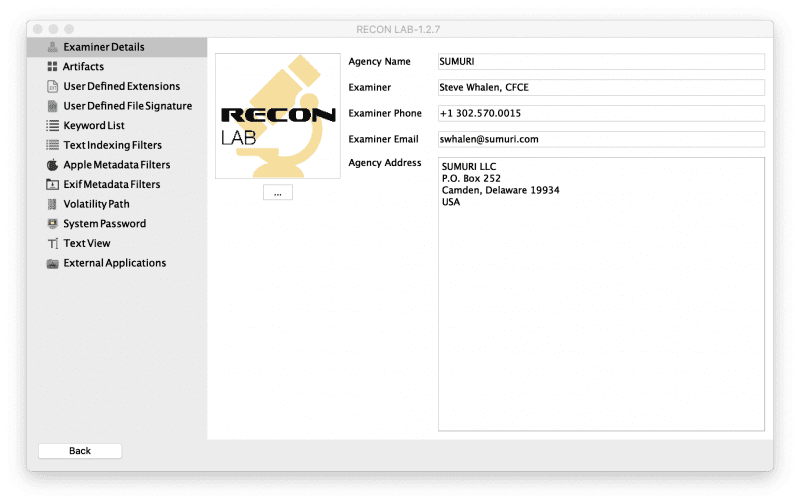 RECON LAB Manual - SUMURI