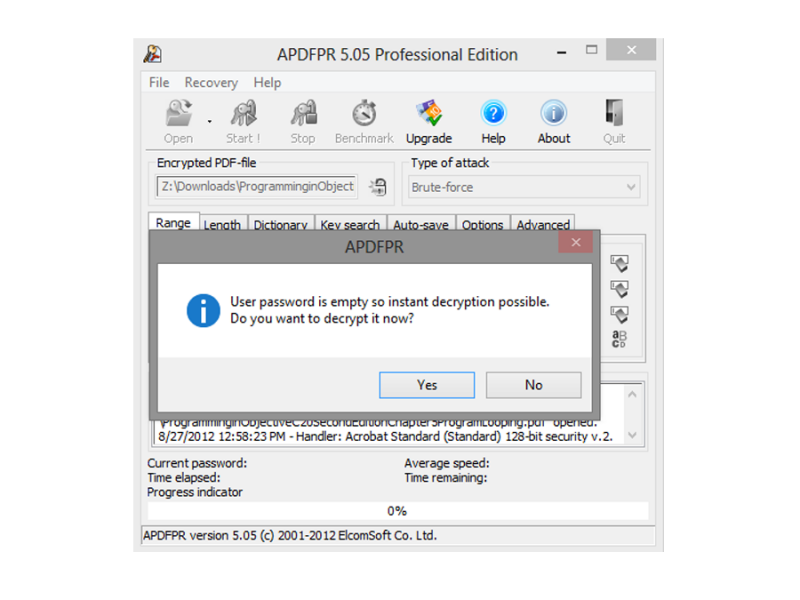 Advanced PDF Password Recovery : SUMURI