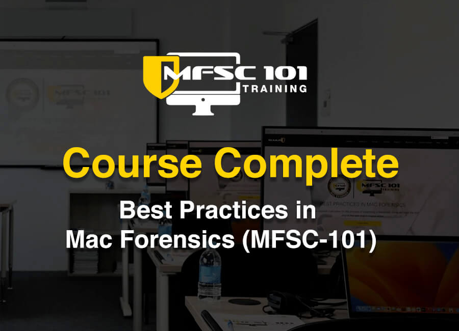 MFSC-101 Certificate of Completion – Mac Forensics : SUMURI
